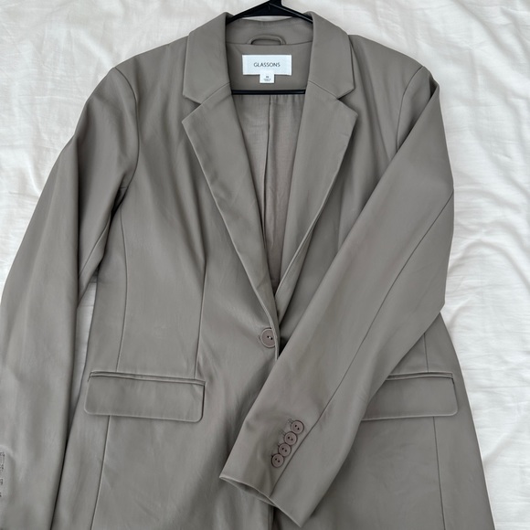 Glassons | Jackets & Coats | Glassons Faux Leather Blazer Jacket | Poshmark
